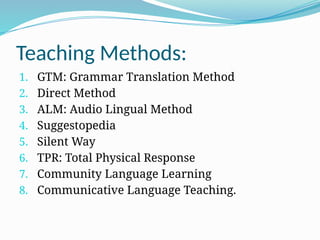 TEACHING GTM Method.pptx TEACHING AND LEARNING | PPT