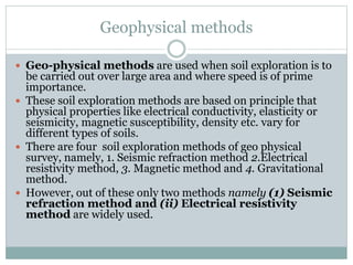geotechnical investigation in civil engineering | PPTX