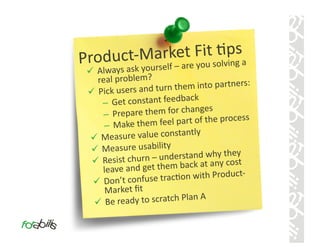 Product-Market Fit: The validation stage | PDF