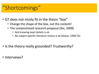 Classic Grounded Theory to Investigate Evidence-based Course Leadership ...