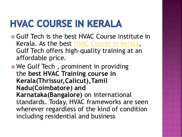 MEP And HVAC Course in Thrissur, Kerala, Coimbatore and Bangalore | PPTX