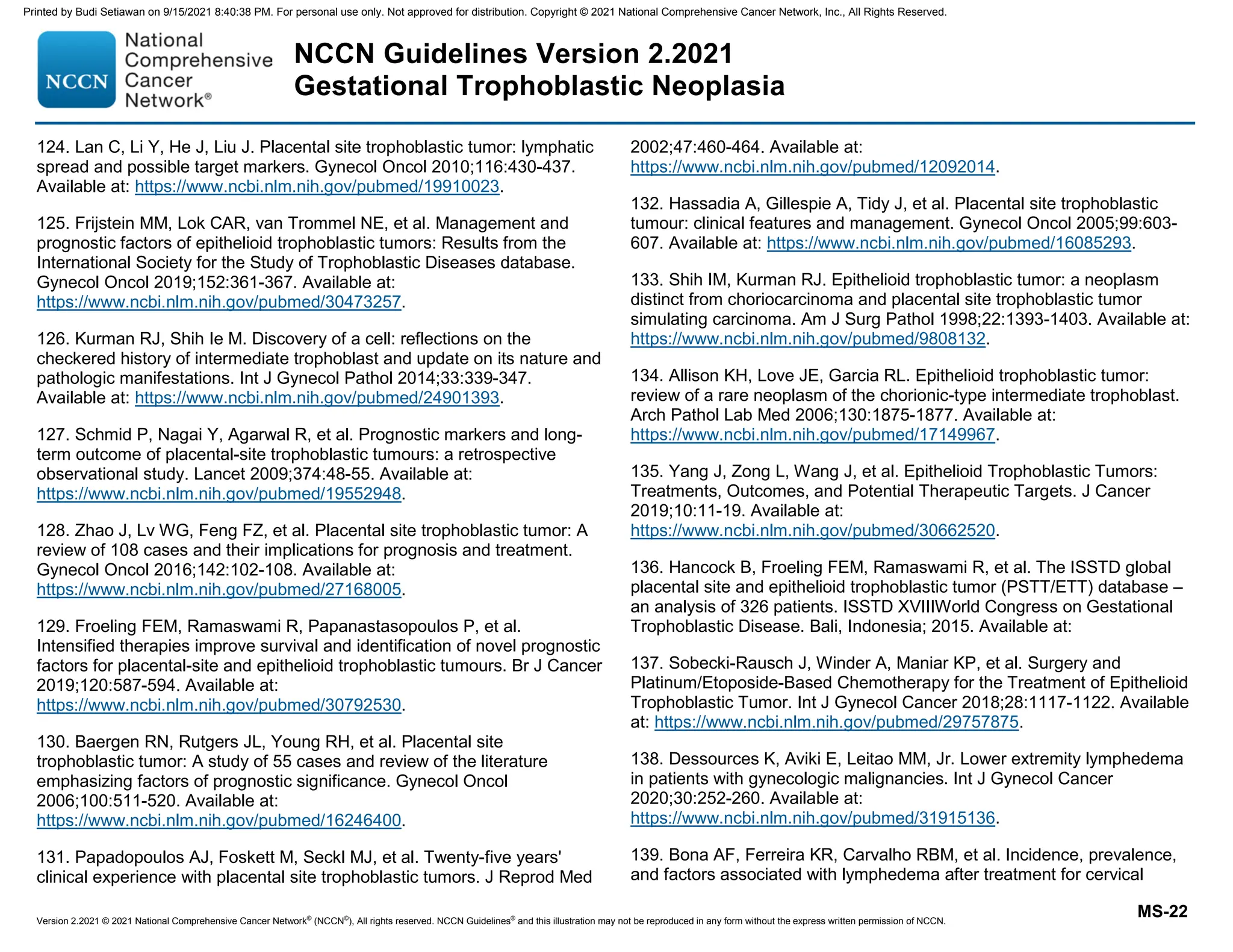 Gestational Trophoblastic Neoplasia Clinical Practice Guideline | PDF