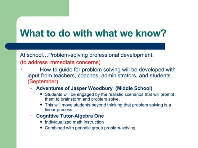 Gto Math Professional Development Plan | PPT