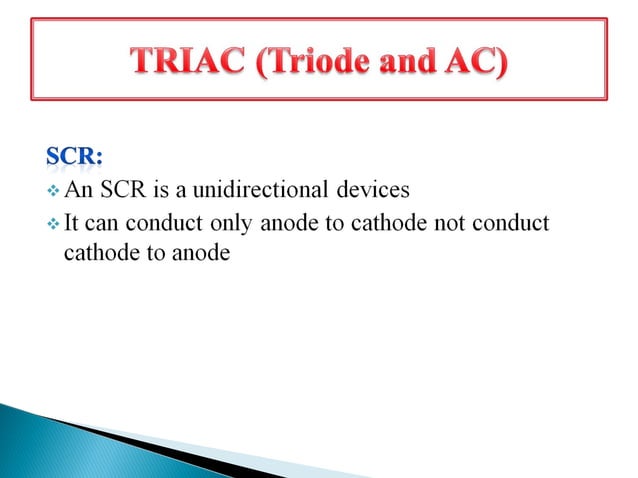 GTO and TRIAC Operation | PPT