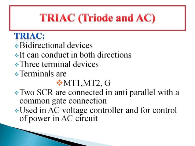 GTO and TRIAC Operation | PPT