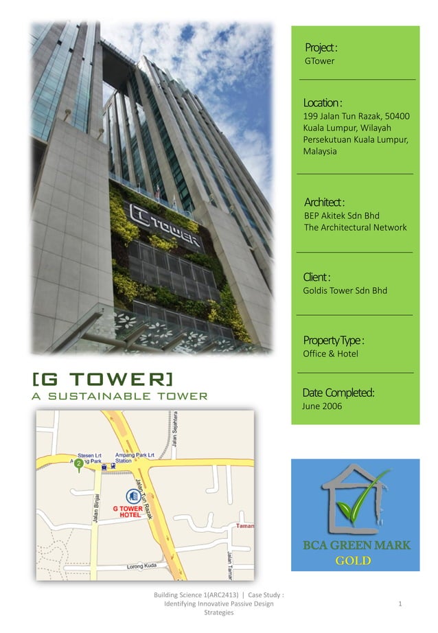 Building Science 1: Project 1 G- Tower | PDF