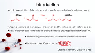 Group Transfer Polymerisation (GTP) | PDF