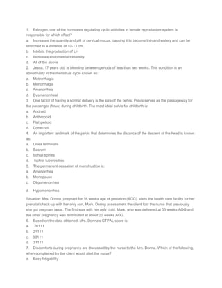 Gtpal questions | DOCX