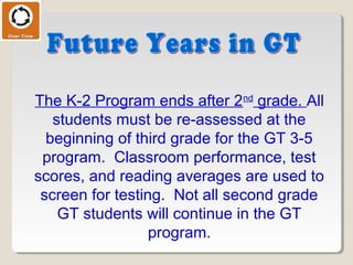 GT Parent Meeting 3rd-5th | PPT