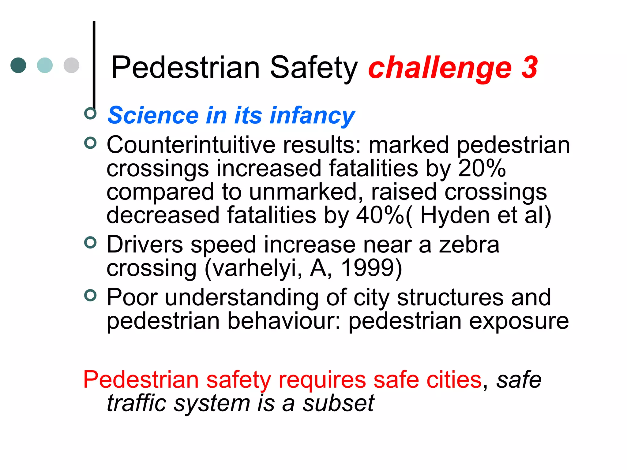 Pedestrian Safety and Urban Infrastructure | PPT
