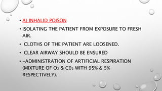 General treatment of poison. | PPTX