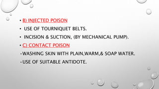 General treatment of poison. | PPTX