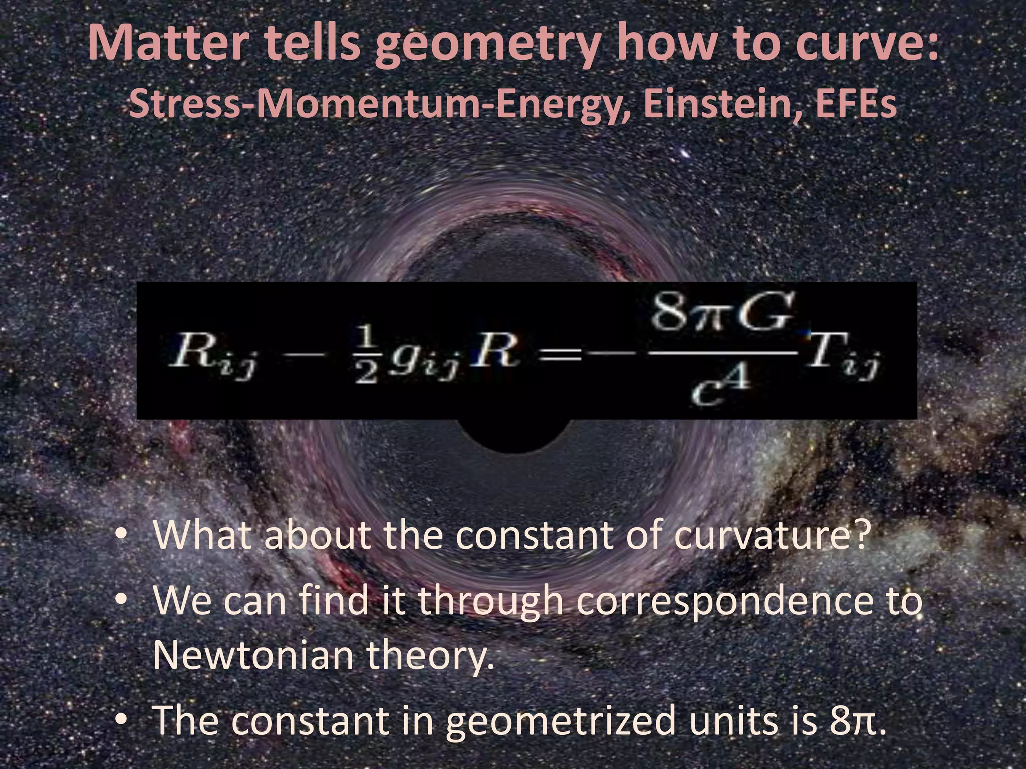 Introduction to the General Theory of Relativity | PPTX