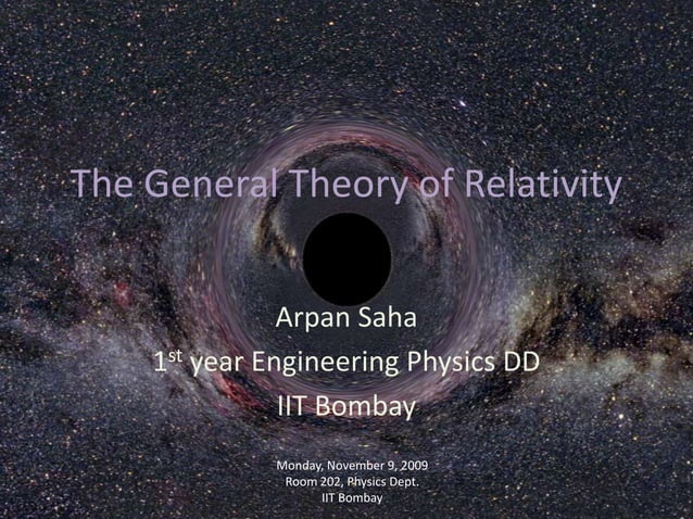 Introduction to the General Theory of Relativity | PPTX