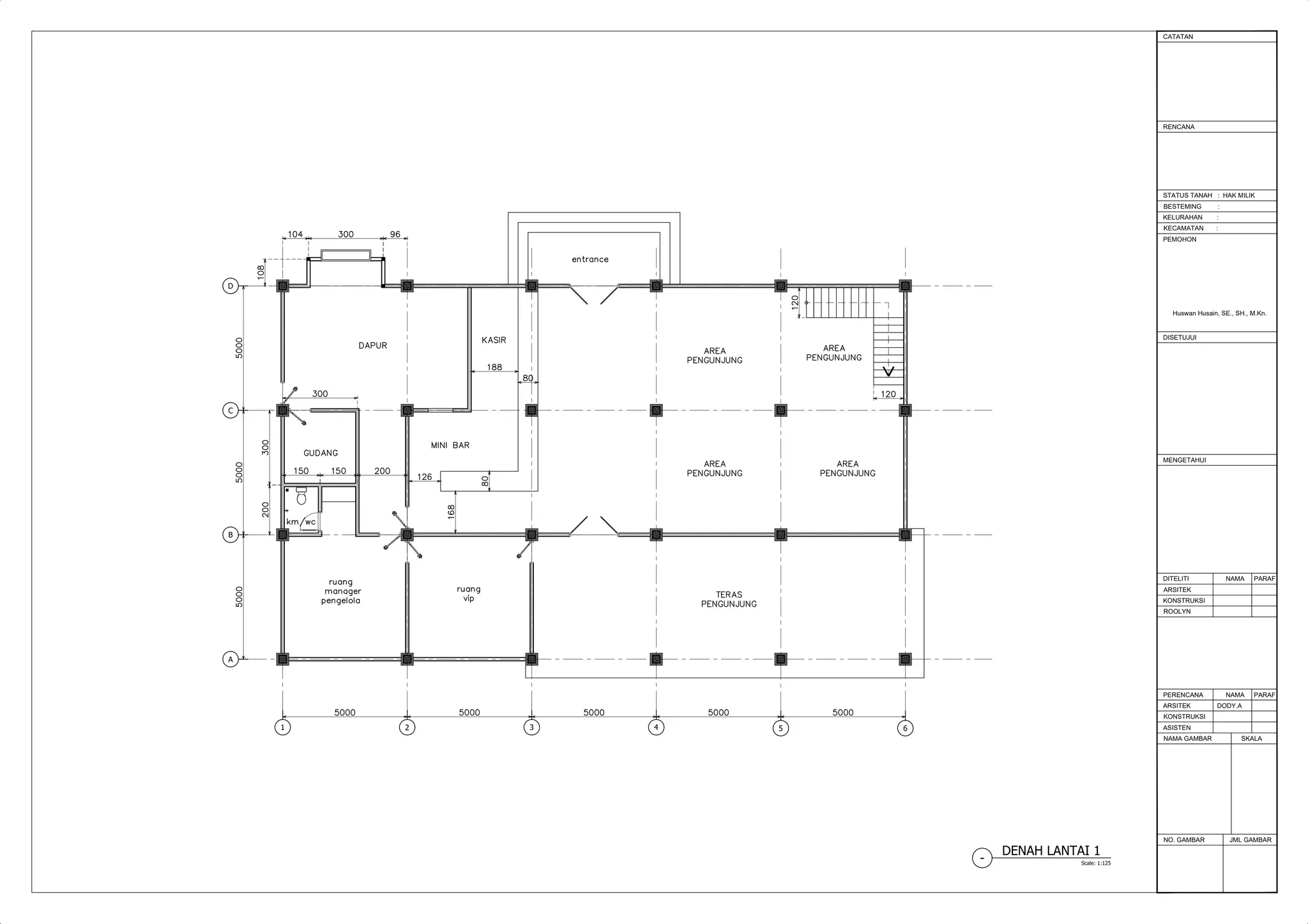denah ruang dalam klinik terpadu makassar | PPT