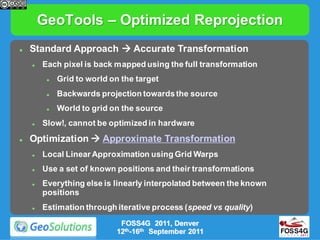 Raster data in GeoServer and GeoTools: Achievements, issues and future developments | PPT