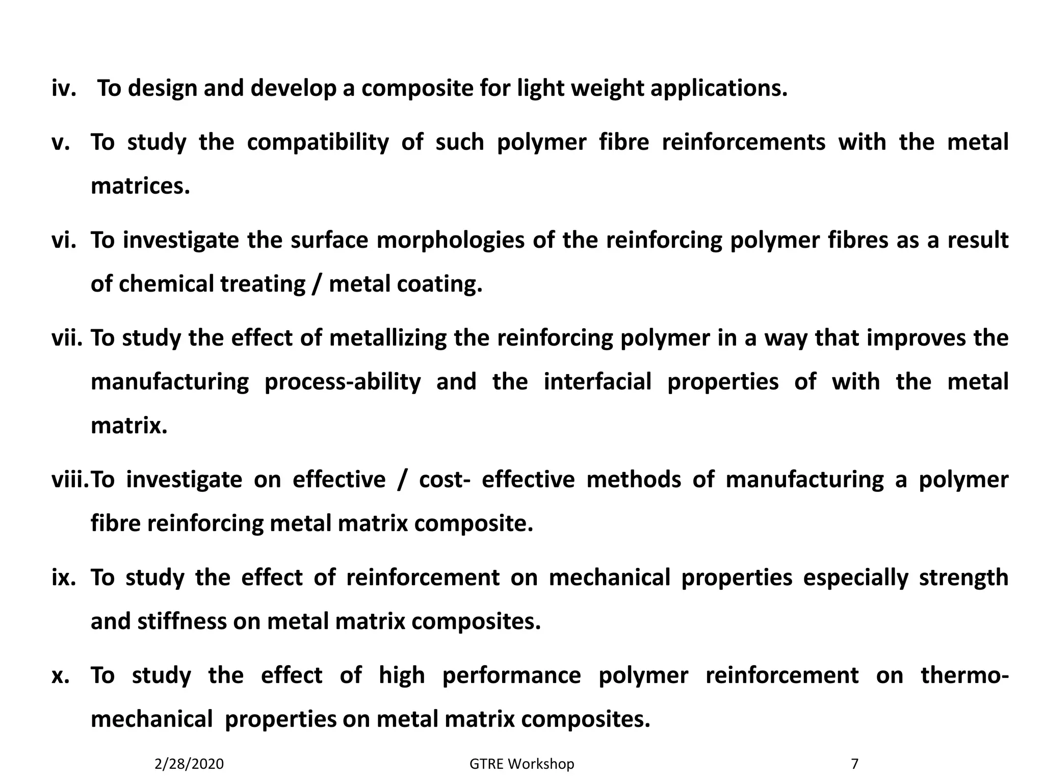 High performance polymer fibre reinforced metal matrix composites ...