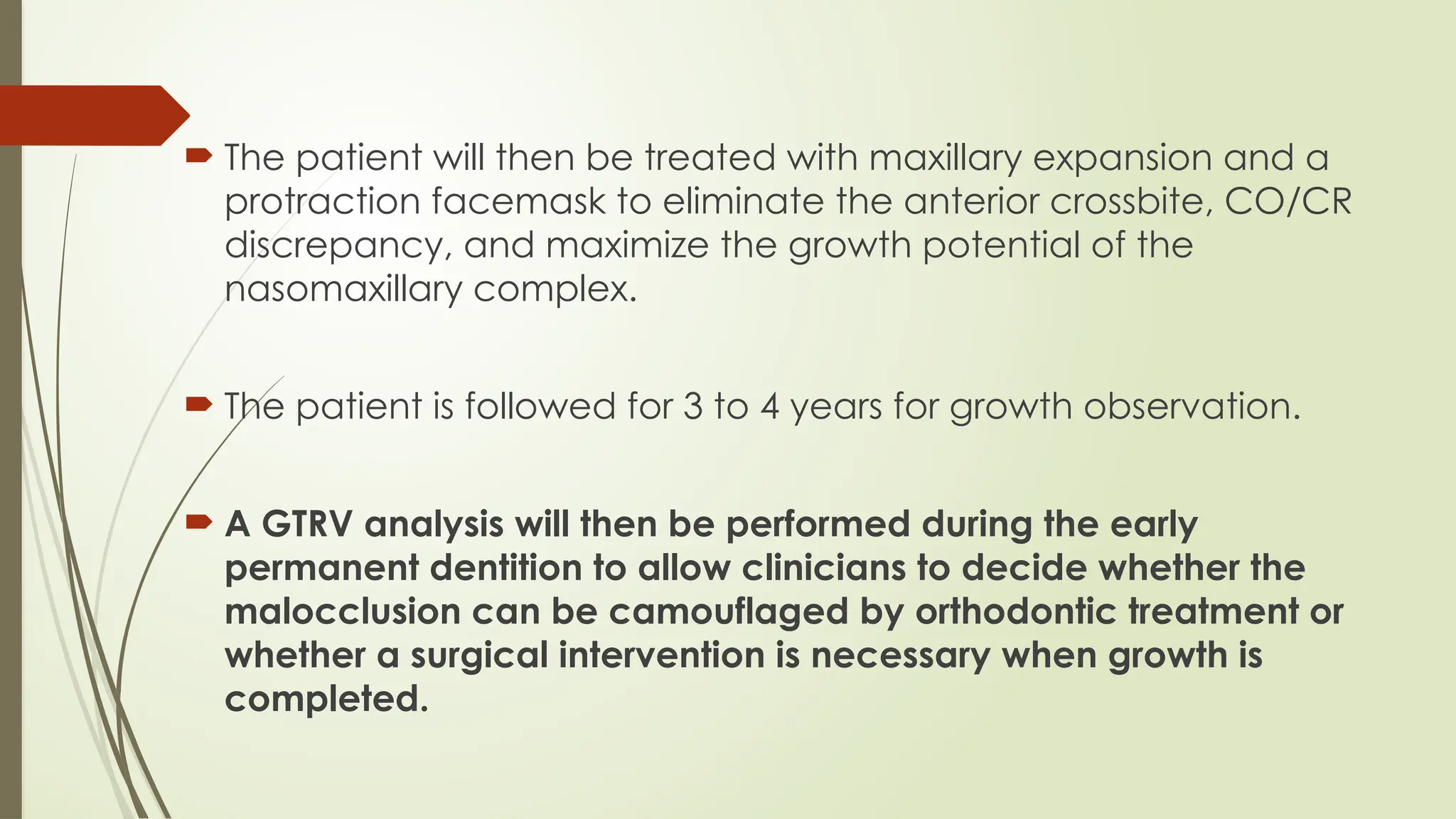 Treatment timing using GTRV in class 3 .pptx