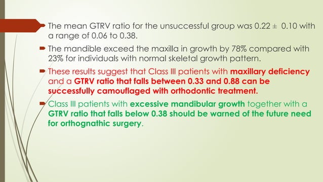 Treatment timing using GTRV in class 3 .pptx | Dental Health | Diseases ...