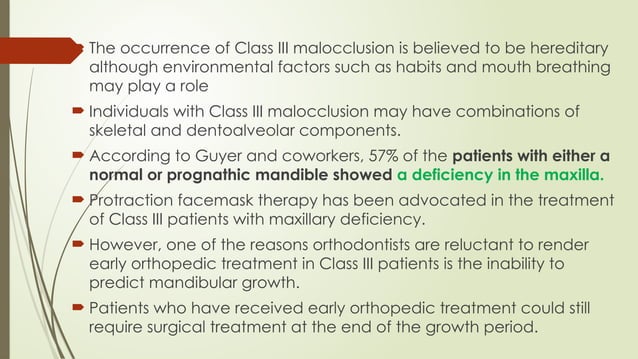 Treatment timing using GTRV in class 3 .pptx | Dental Health | Diseases ...