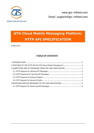 Gts cloud mmp http api-sept2017 | PDF | Email | Internet