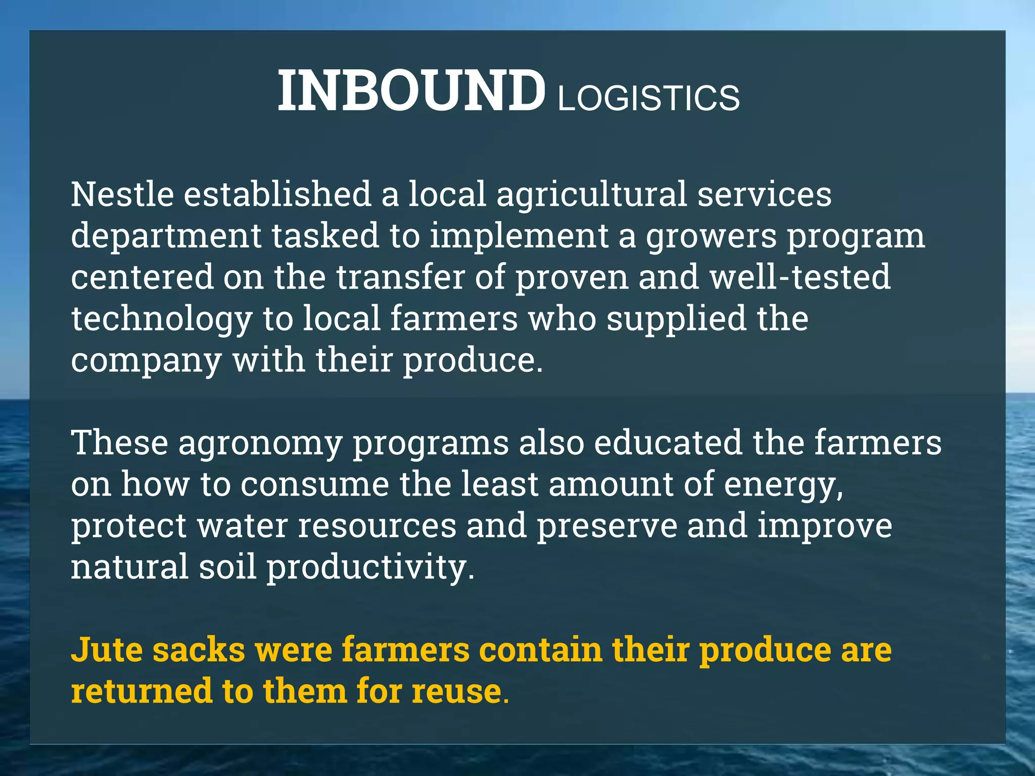 Nestle Philippines Greening the Supply Chain | PPTX