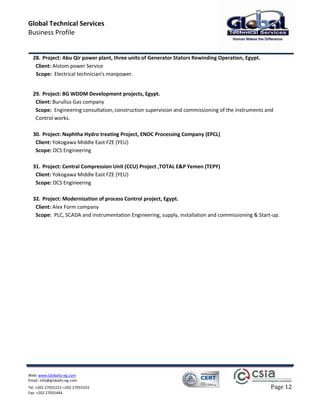 Global Technical Services - Company Profile | PDF
