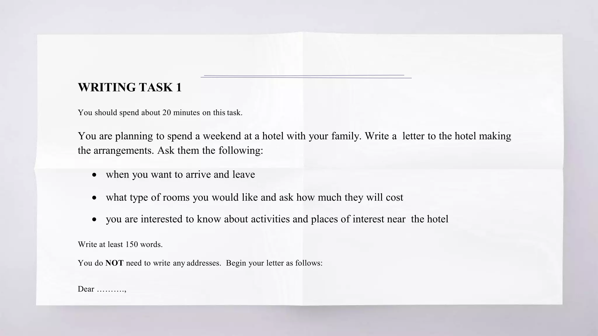 IELTS General Training Writing Task 01 | PPTX