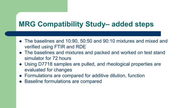 Grease Mixing and Compatibility Studies | PPT