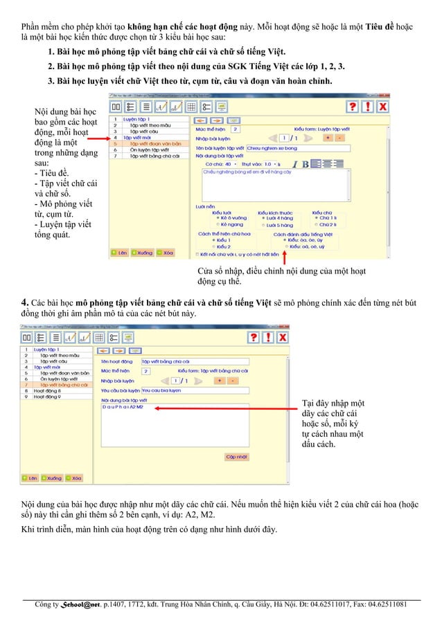 Tài liệu giới thiệu phần mềm TViet Lesson - Bài học tập viết chữ Việt | PDF
