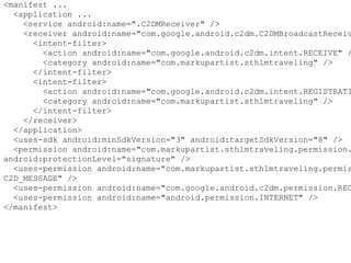 Android Cloud to Device Messaging Framework at GTUG Stockholm | PPT
