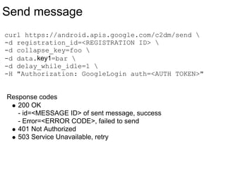 Android Cloud to Device Messaging Framework at GTUG Stockholm | PPT