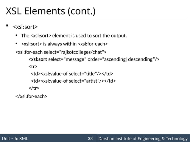 programming with xml for graduate students | PPT