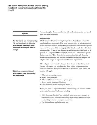 IBM Service Management Paper | PDF