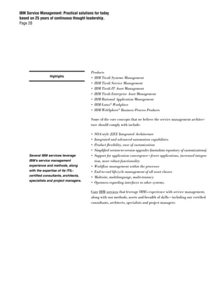 IBM Service Management Paper | PDF