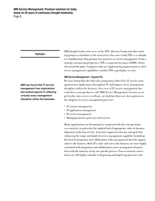 IBM Service Management Paper | PDF