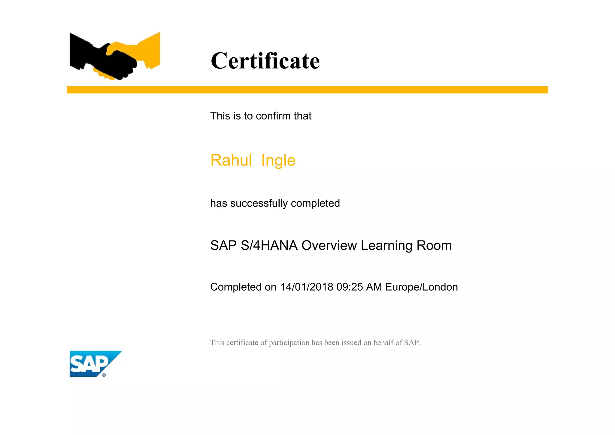 Sap s/4 hana overview learning room | PDF