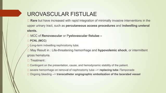 urinary tract fistula | PPTX