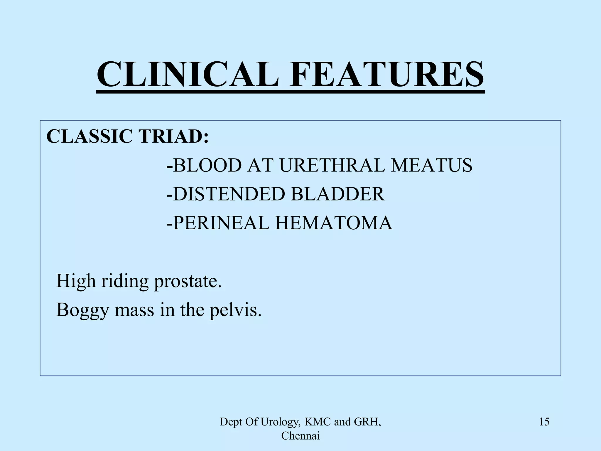 Gu trauma- urethra- initial management | PDF