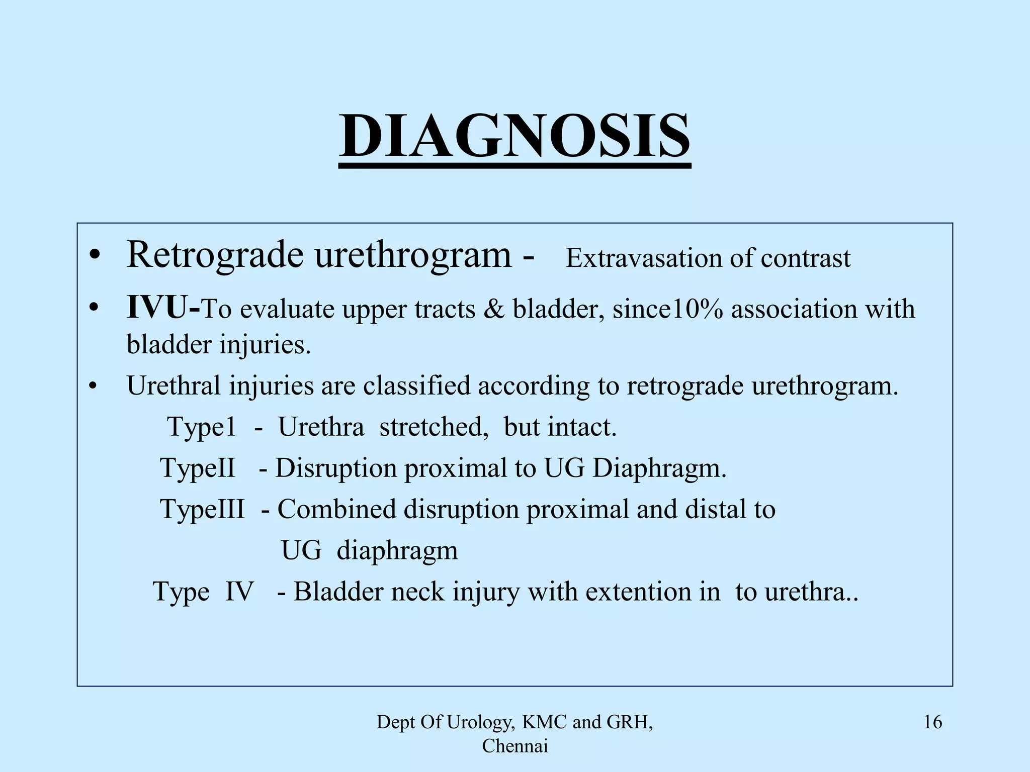 Gu trauma- urethra- initial management | PDF