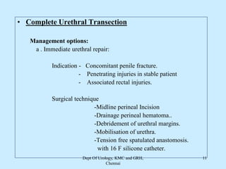 Gu trauma- urethra- initial management | PDF