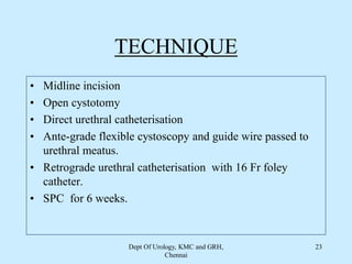 Gu trauma- urethra- initial management | PDF