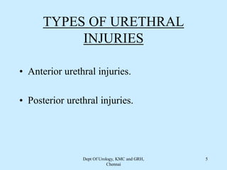 Gu trauma- urethra- initial management | PDF