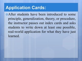 Classroom assessment techniques | PPTX