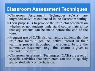 Classroom assessment techniques | PPTX