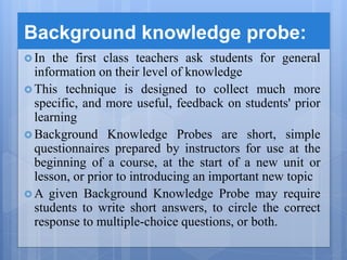 Classroom assessment techniques | PPTX