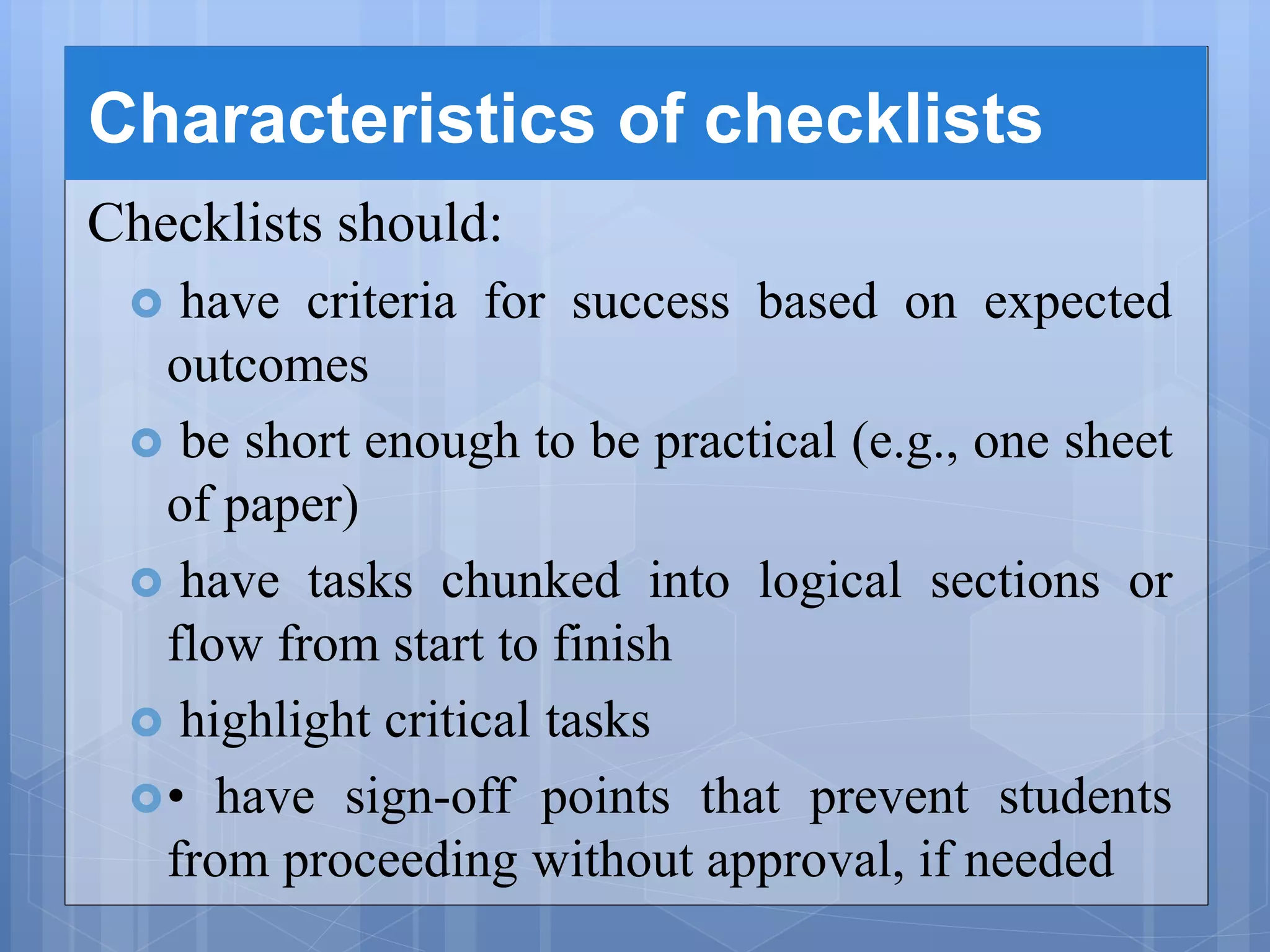 Checklist | PPTX