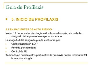 Guía de Tromboprofilaxis Pacientes Cirugía | PPS