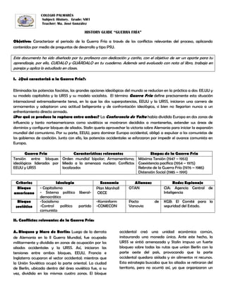 Guía Guerra Fría | DOCX