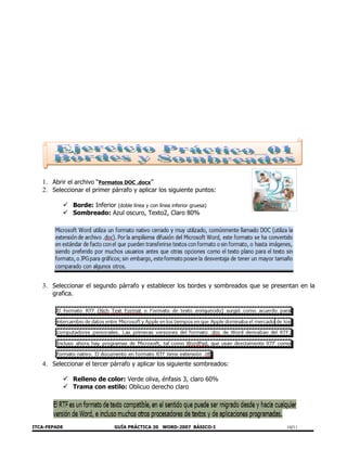 Guía 20 bordes y sombreados word 2007 bco i | DOC